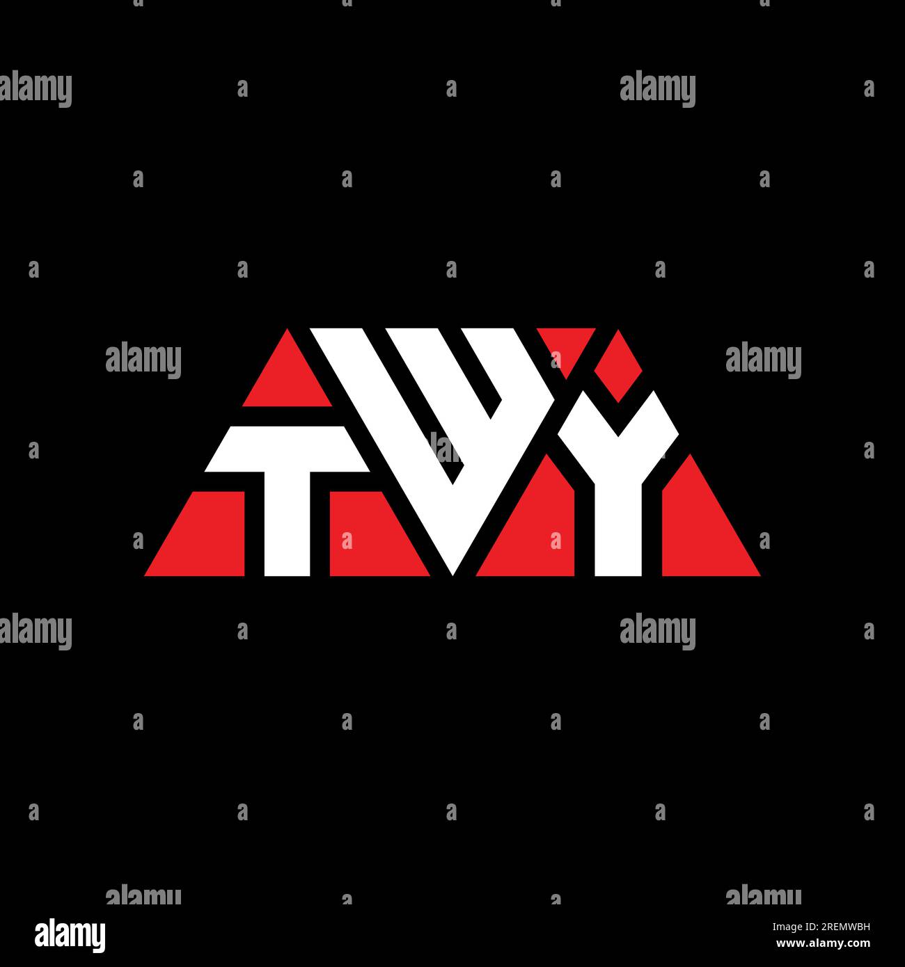 TWY triangle letter logo design with triangle shape. TWY triangle logo ...