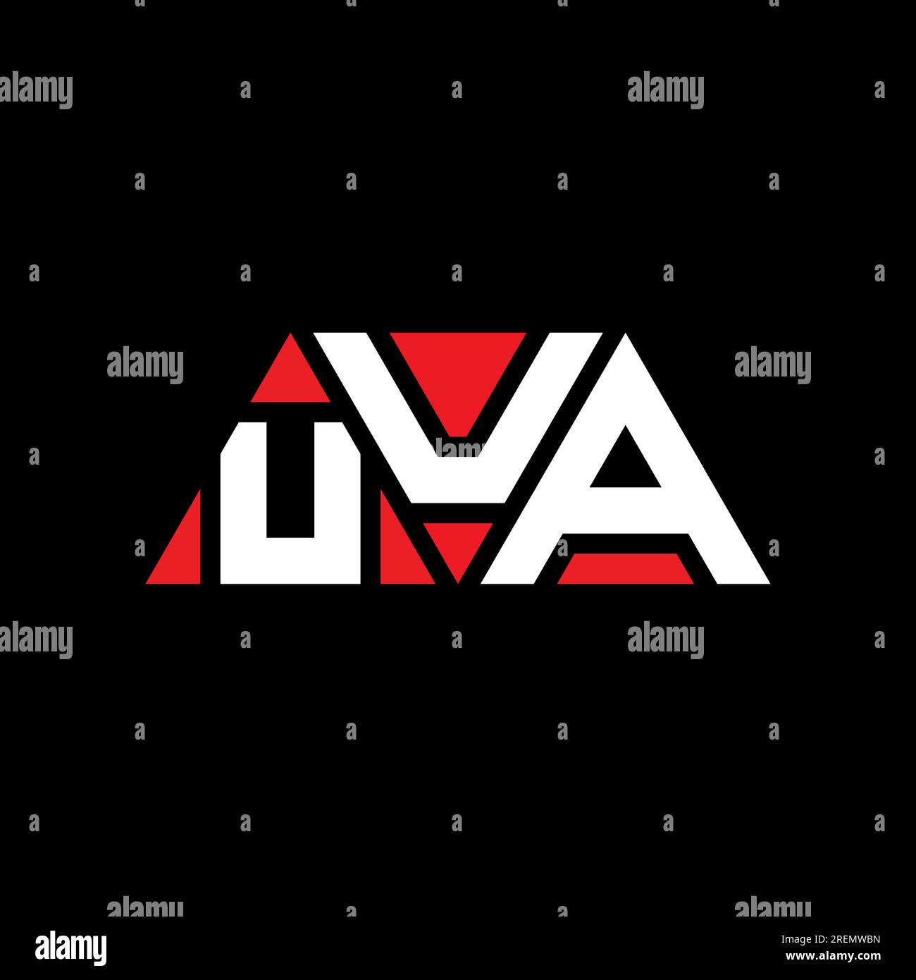 UUA triangle letter logo design with triangle shape. UUA triangle logo ...