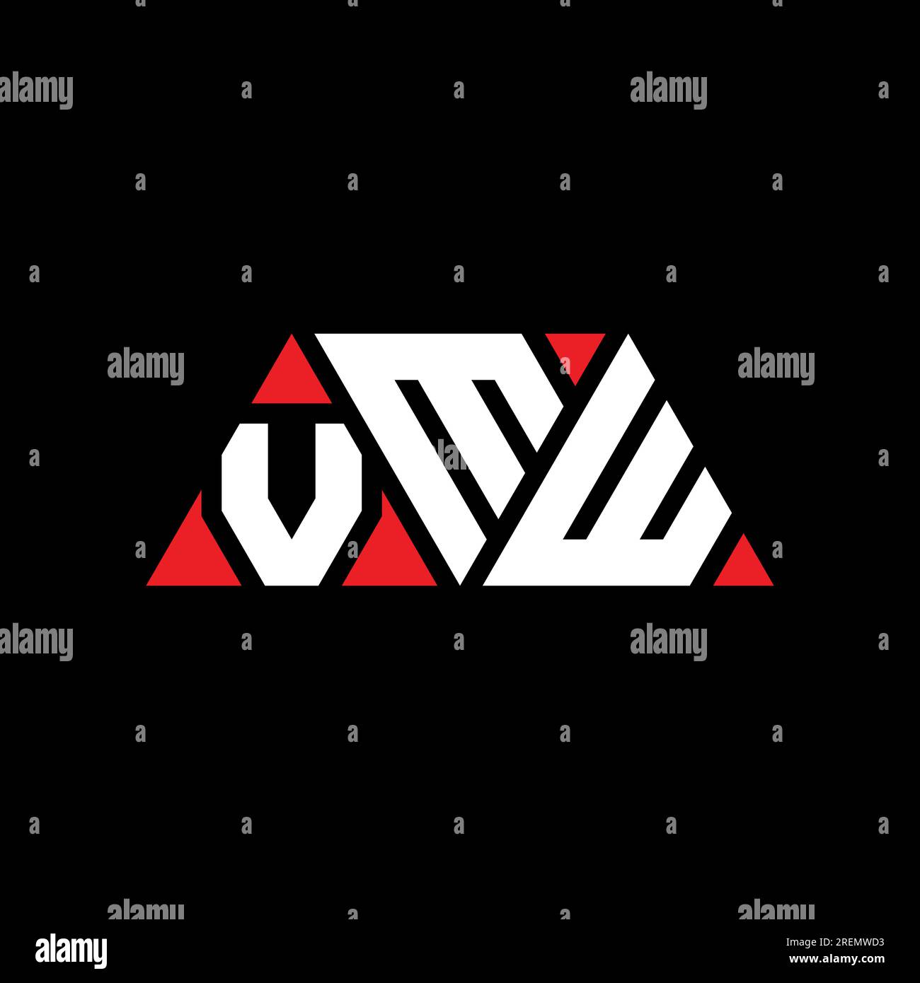VMW triangle letter logo design with triangle shape. VMW triangle logo ...