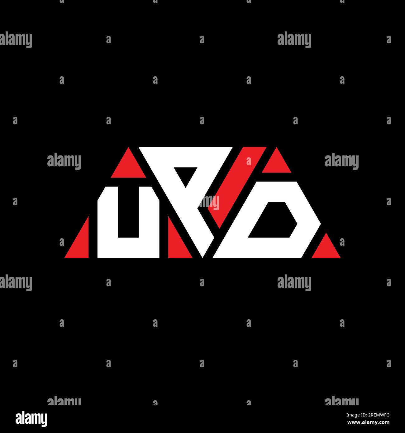 UPD triangle letter logo design with triangle shape. UPD triangle logo ...