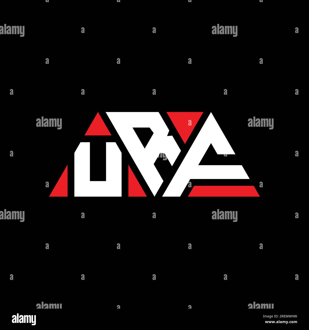 URF triangle letter logo design with triangle shape. URF triangle logo ...