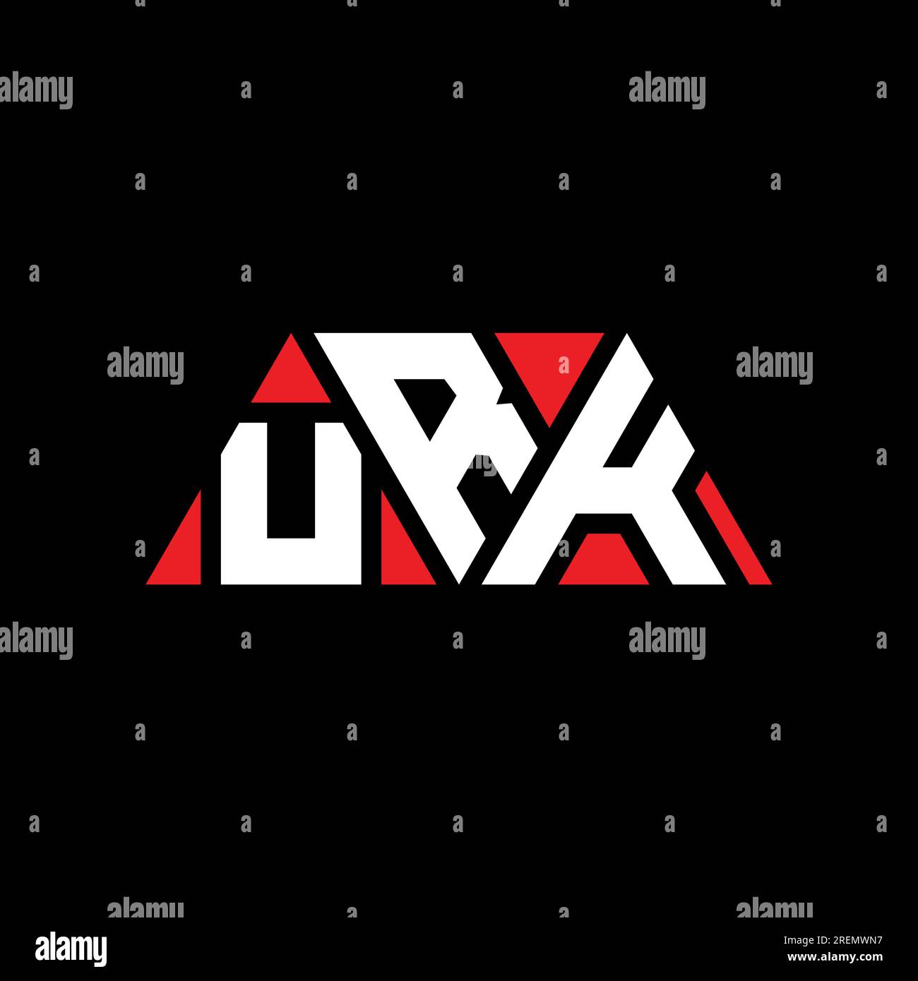URK triangle letter logo design with triangle shape. URK triangle logo ...