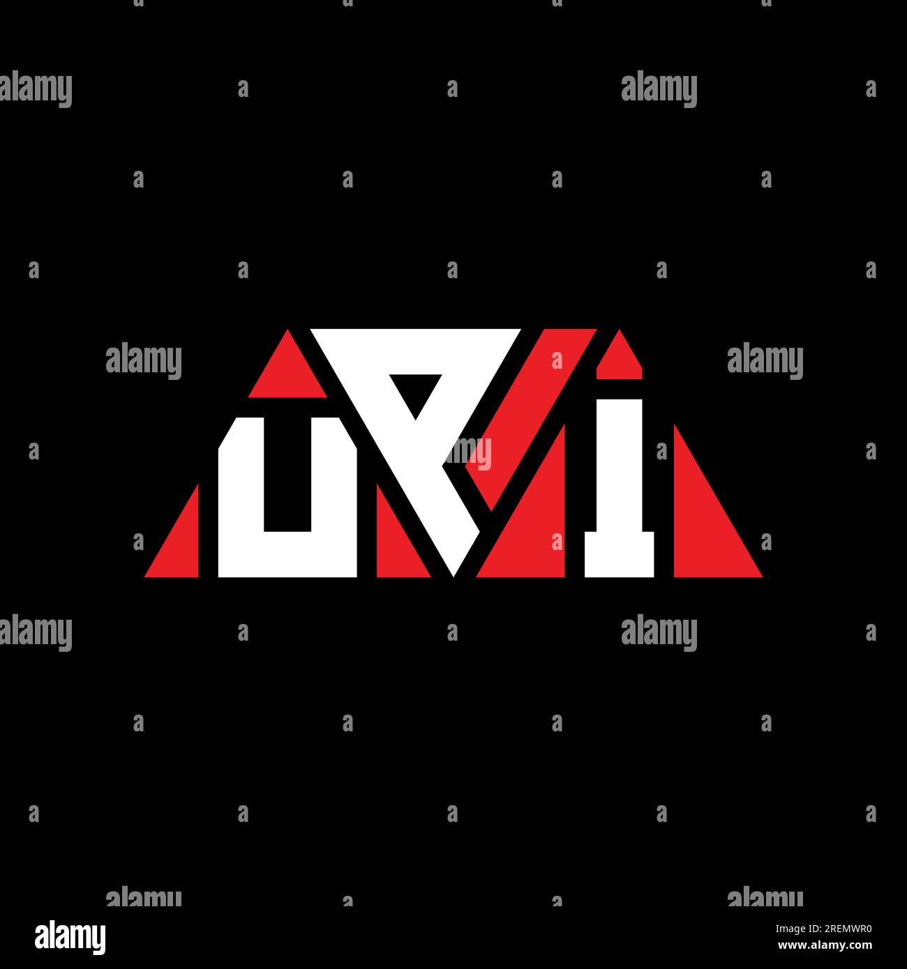 UPI triangle letter logo design with triangle shape. UPI triangle logo ...