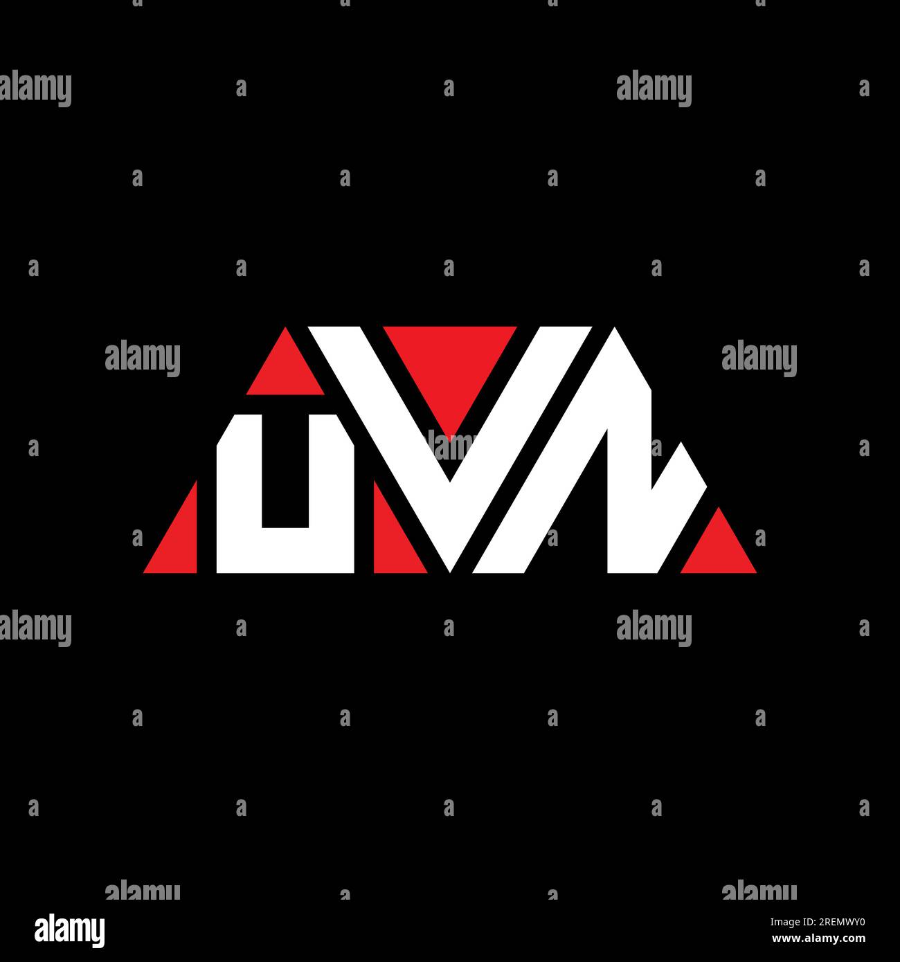 UVN triangle letter logo design with triangle shape. UVN triangle logo ...