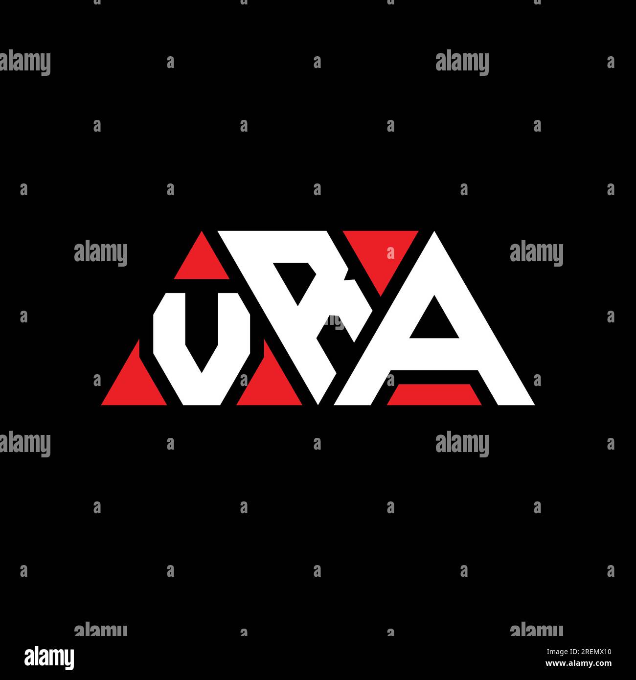 VRA triangle letter logo design with triangle shape. VRA triangle logo ...