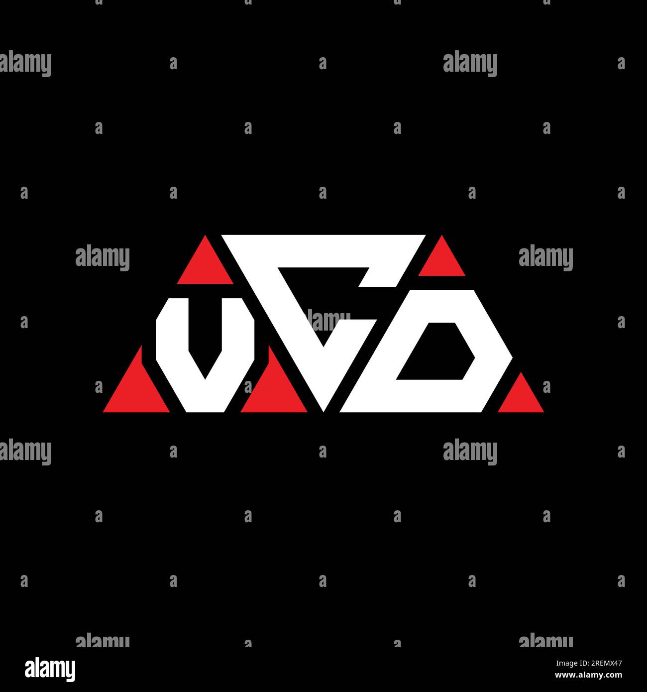 VCD triangle letter logo design with triangle shape. VCD triangle logo ...