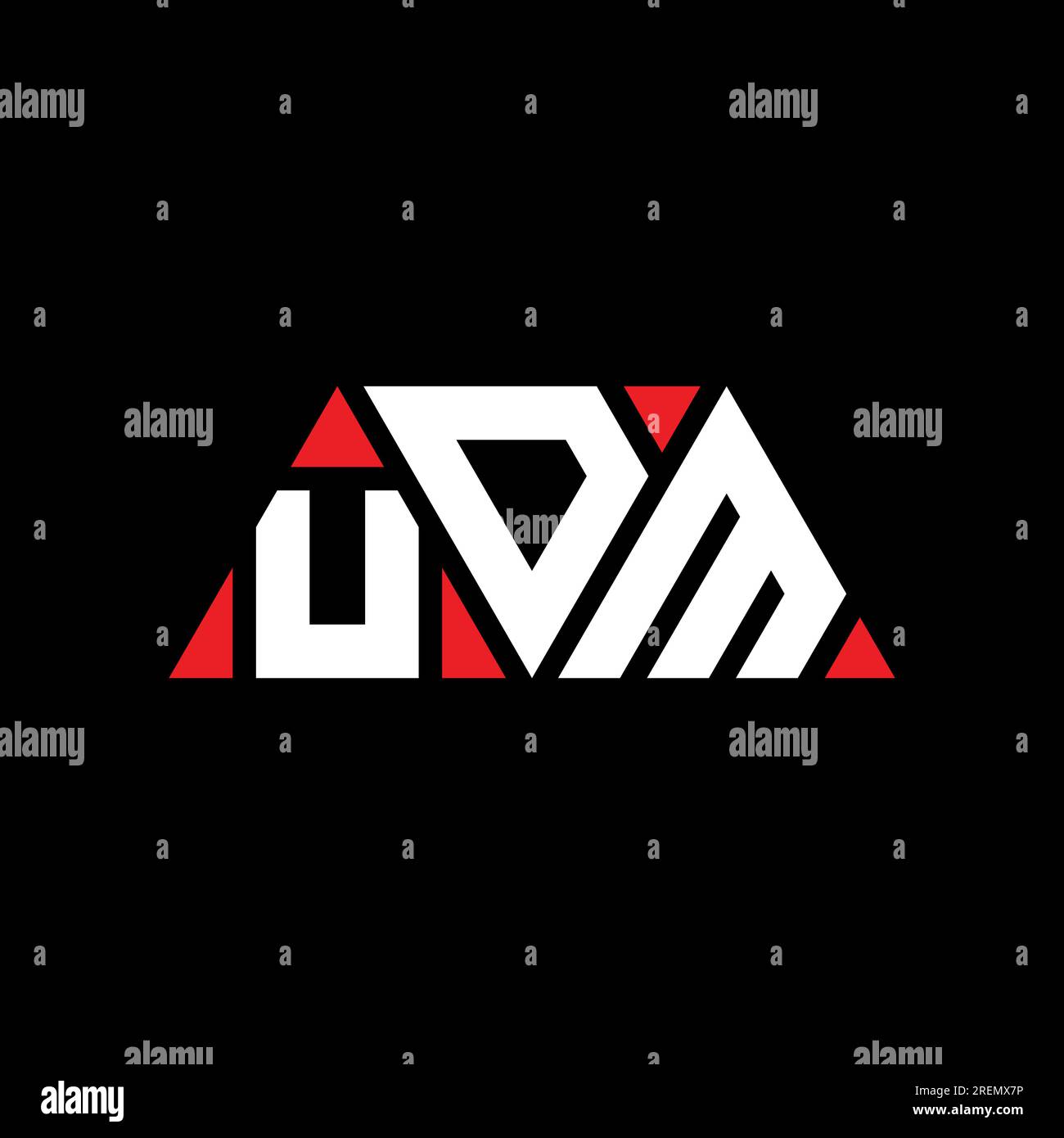 UDM triangle letter logo design with triangle shape. UDM triangle logo ...