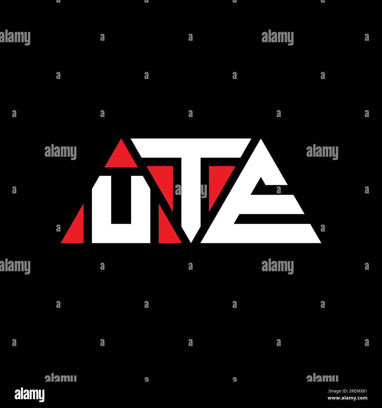 UTE triangle letter logo design with triangle shape. UTE triangle logo ...