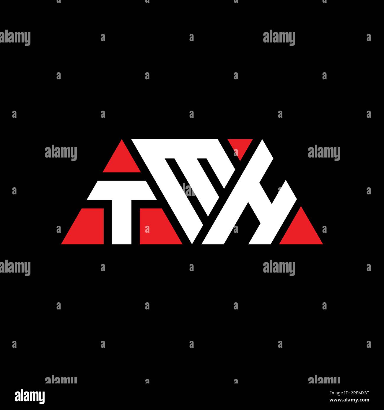 TMH triangle letter logo design with triangle shape. TMH triangle logo ...