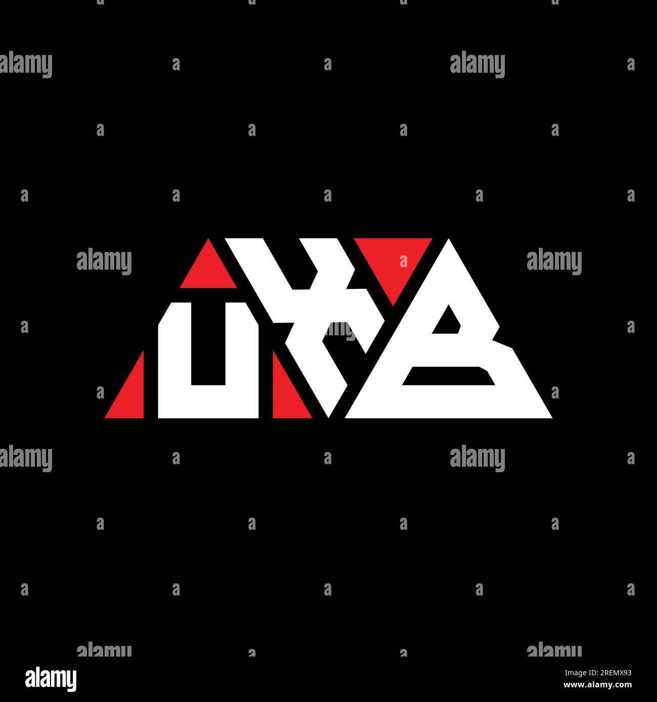 UXB triangle letter logo design with triangle shape. UXB triangle logo ...