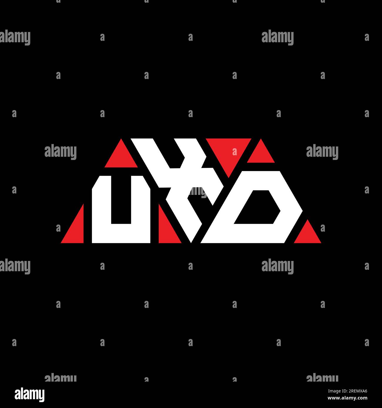 UXD triangle letter logo design with triangle shape. UXD triangle logo ...