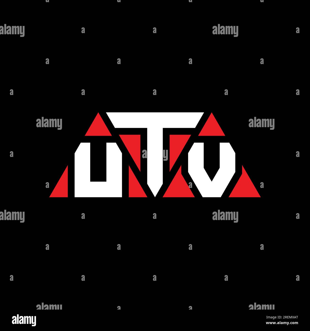 UTV triangle letter logo design with triangle shape. UTV triangle logo ...