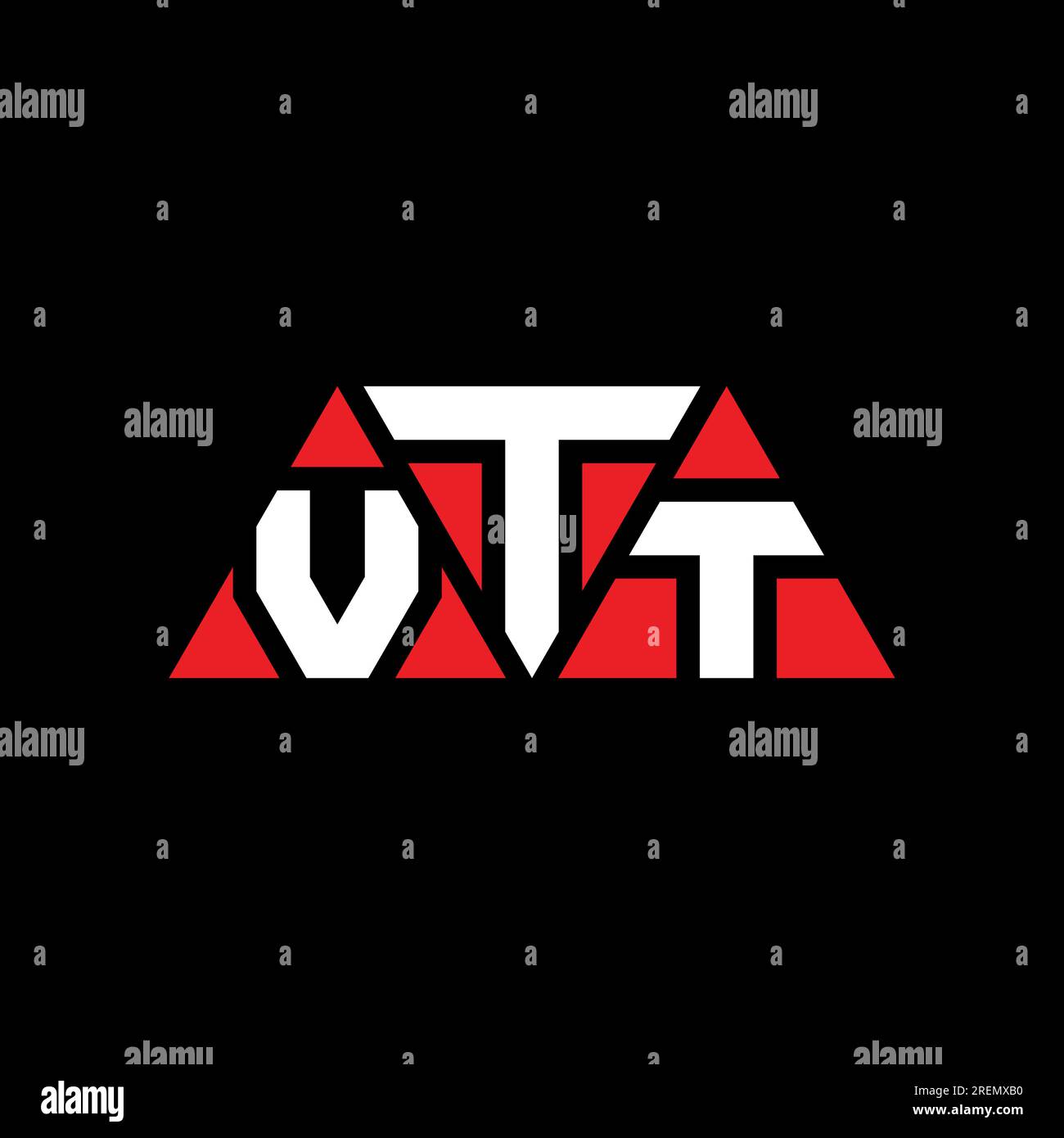 VTT triangle letter logo design with triangle shape. VTT triangle logo ...