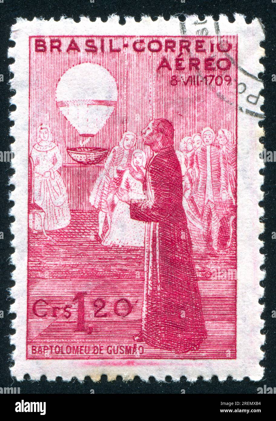 BRAZIL - CIRCA 1944: stamp printed by Brazil, shows Bartholomeu de ...