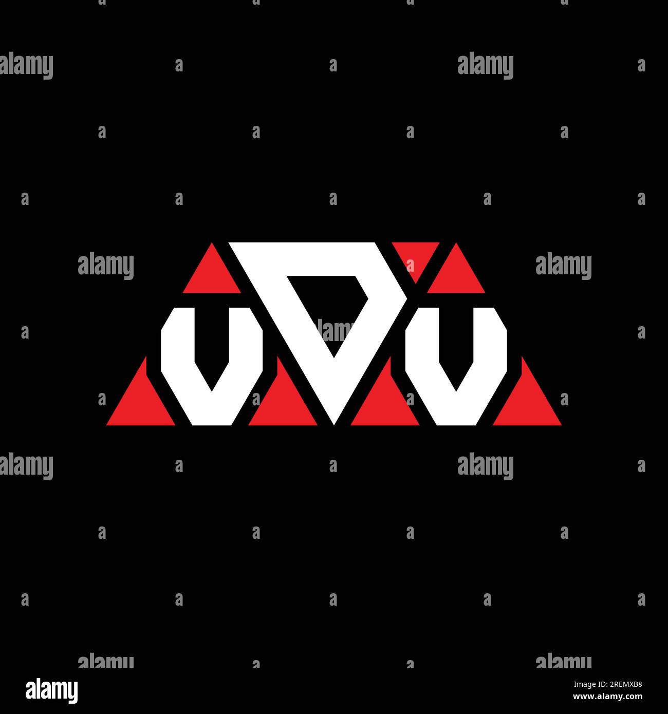 VDV triangle letter logo design with triangle shape. VDV triangle logo ...