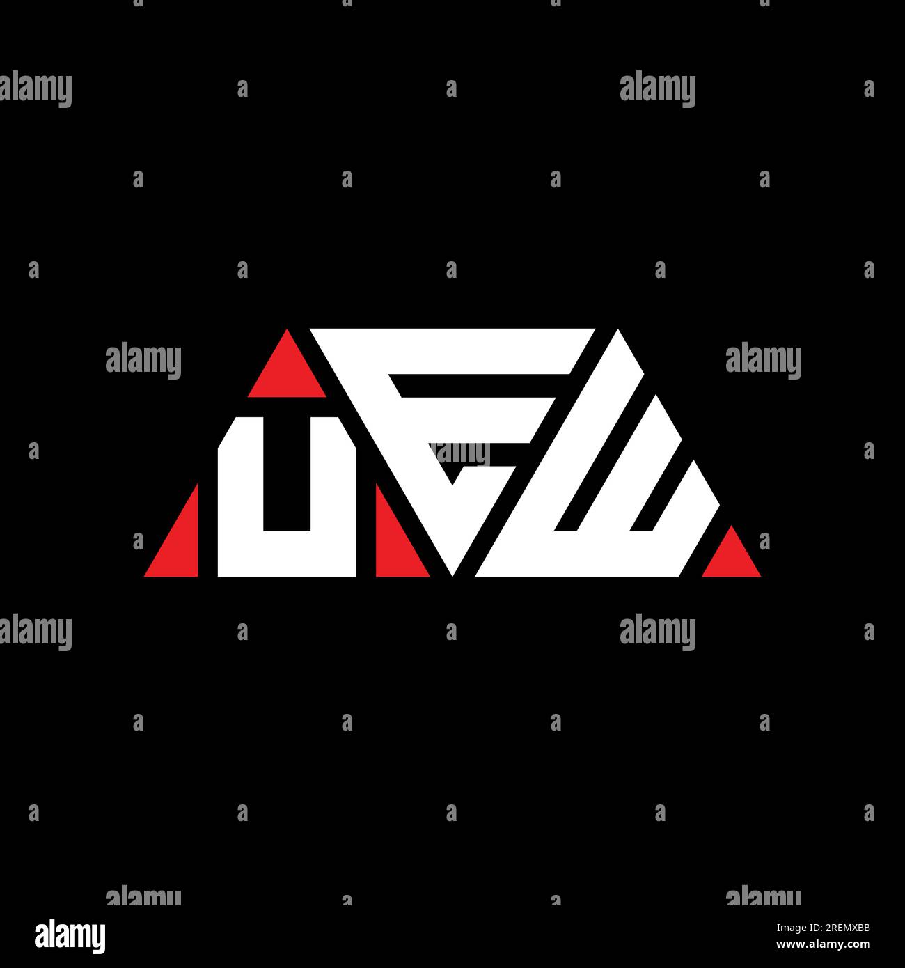 UEW triangle letter logo design with triangle shape. UEW triangle logo ...