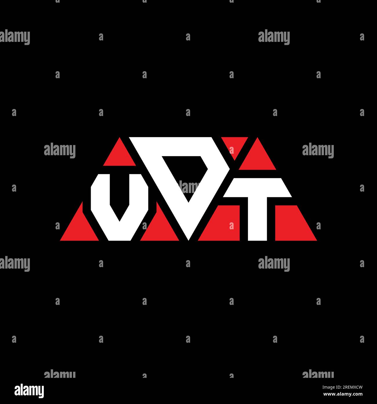 VDT triangle letter logo design with triangle shape. VDT triangle logo ...