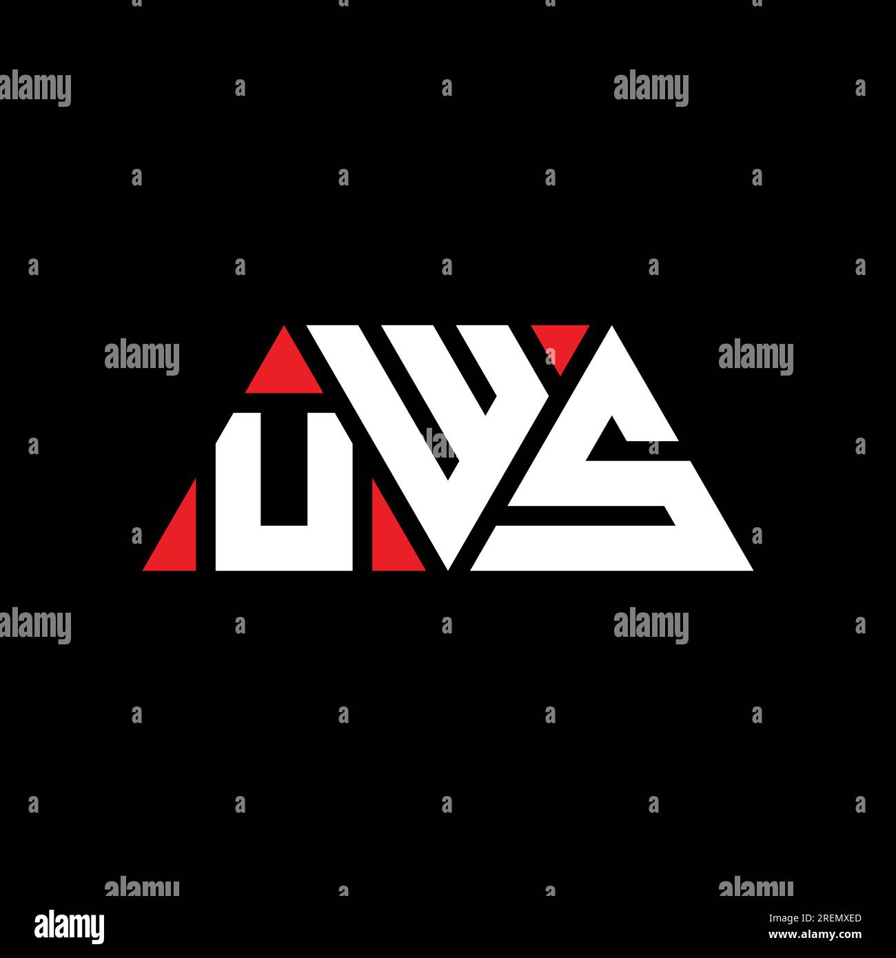 UWS triangle letter logo design with triangle shape. UWS triangle logo ...