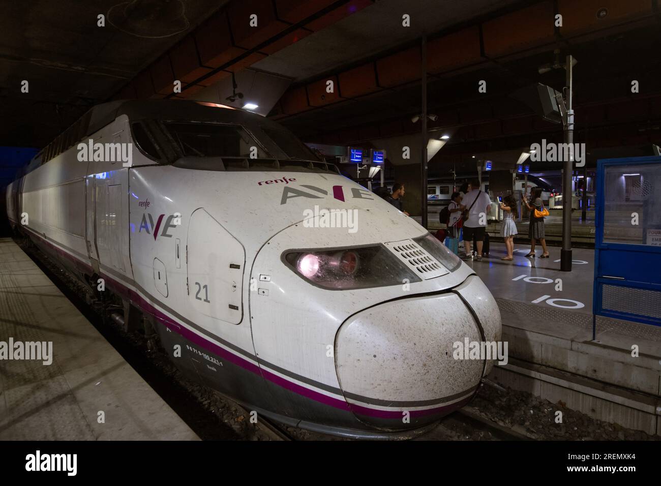 Marseille, France. 28th July, 2023. A train operated by Spanish rail ...