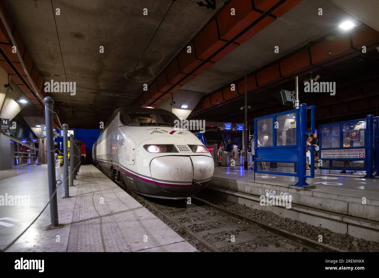 Marseille, France. 28th July, 2023. A train operated by Spanish rail ...