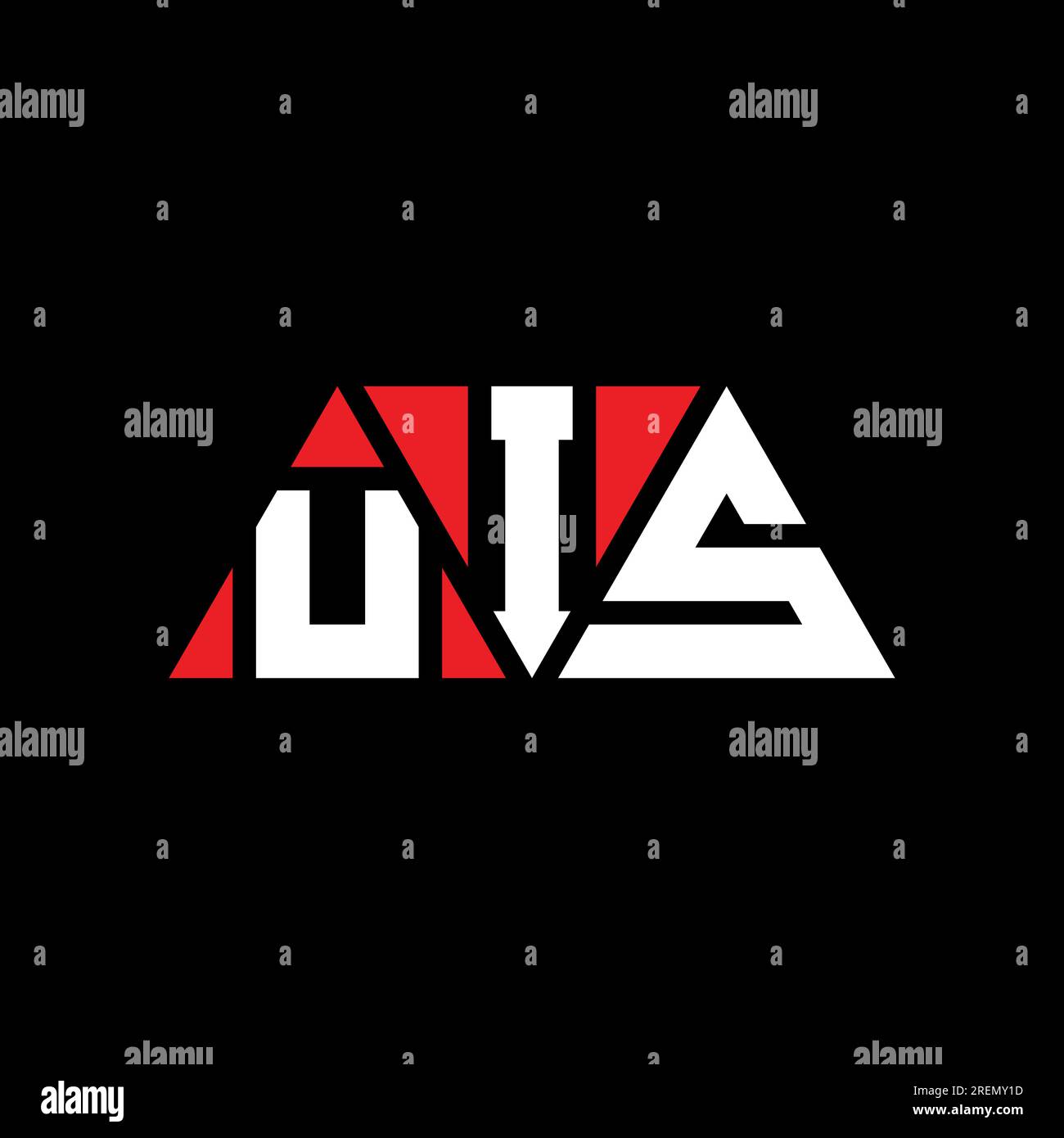 UIS triangle letter logo design with triangle shape. UIS triangle logo ...