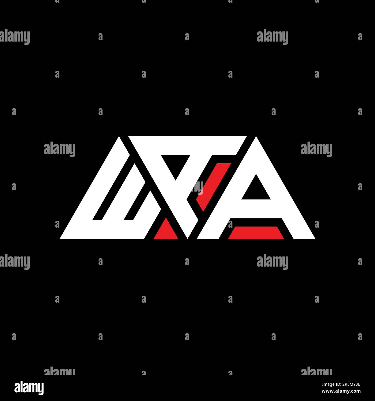 WAA triangle letter logo design with triangle shape. WAA triangle logo ...