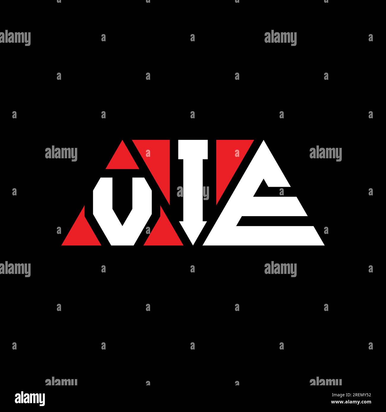 VIE triangle letter logo design with triangle shape. VIE triangle logo ...