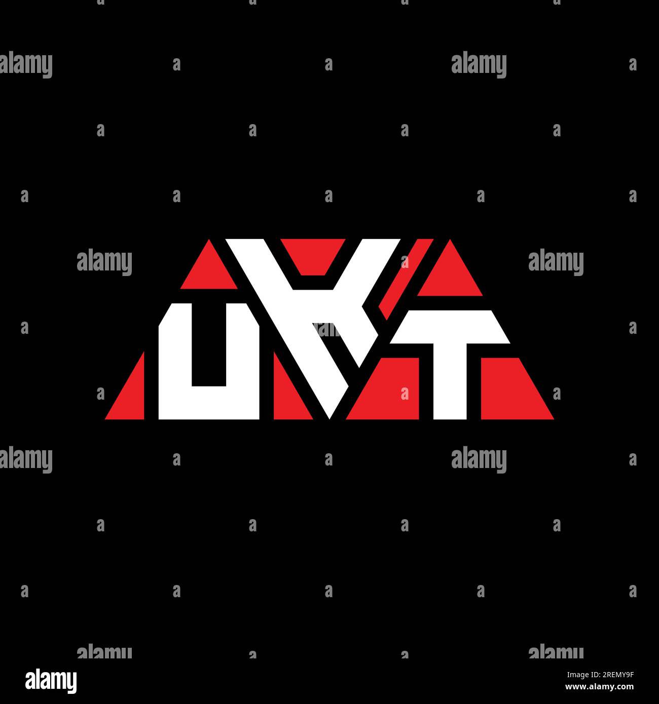 UKT triangle letter logo design with triangle shape. UKT triangle logo ...