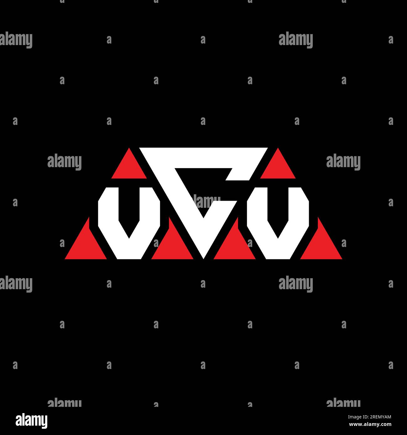 VCV triangle letter logo design with triangle shape. VCV triangle logo ...
