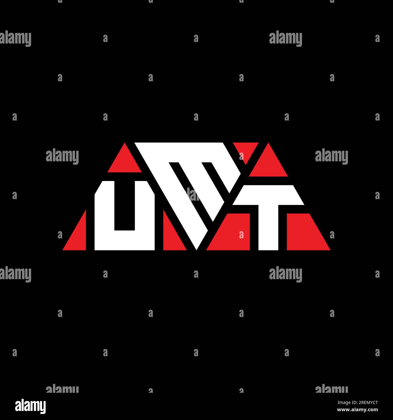 UMT triangle letter logo design with triangle shape. UMT triangle logo ...