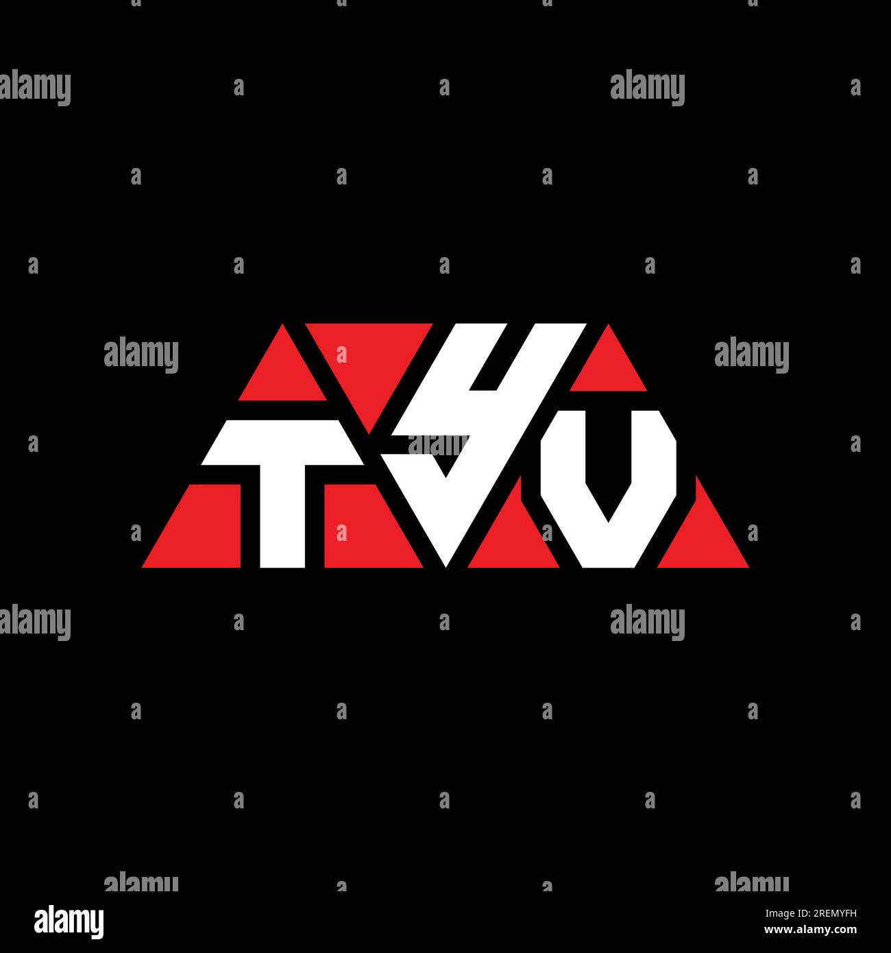 TYV triangle letter logo design with triangle shape. TYV triangle logo ...