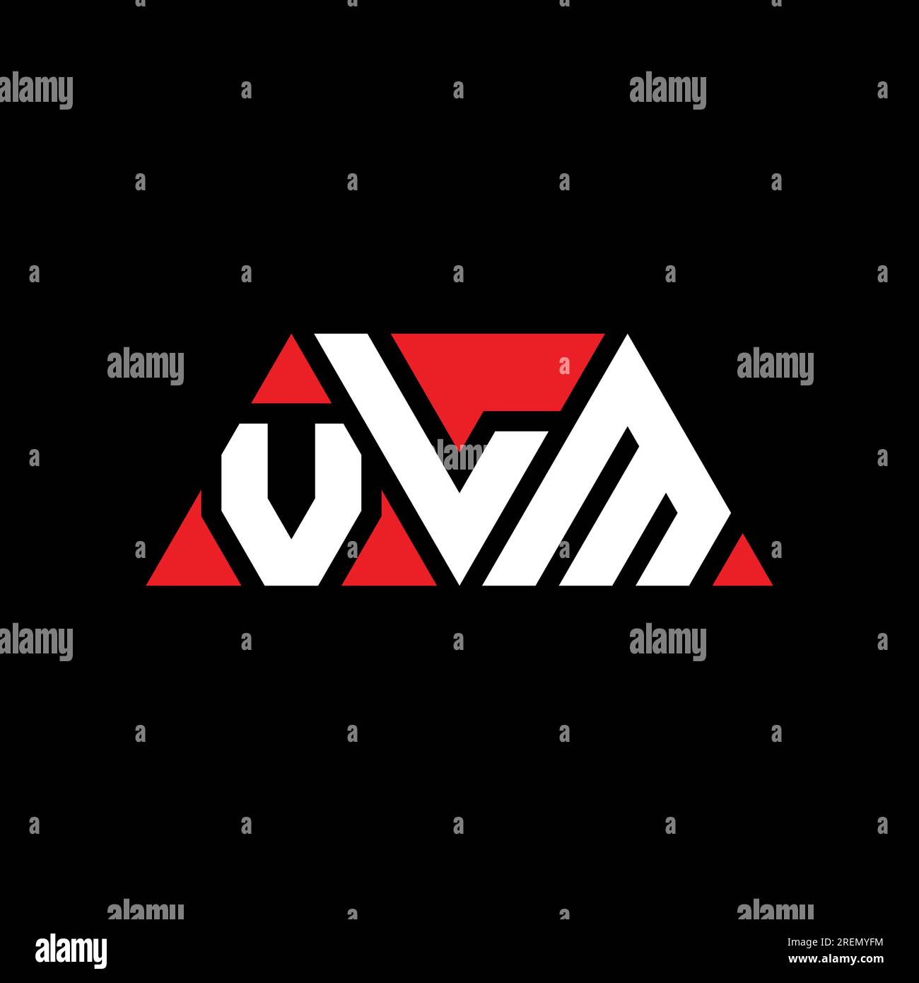 VLM triangle letter logo design with triangle shape. VLM triangle logo ...