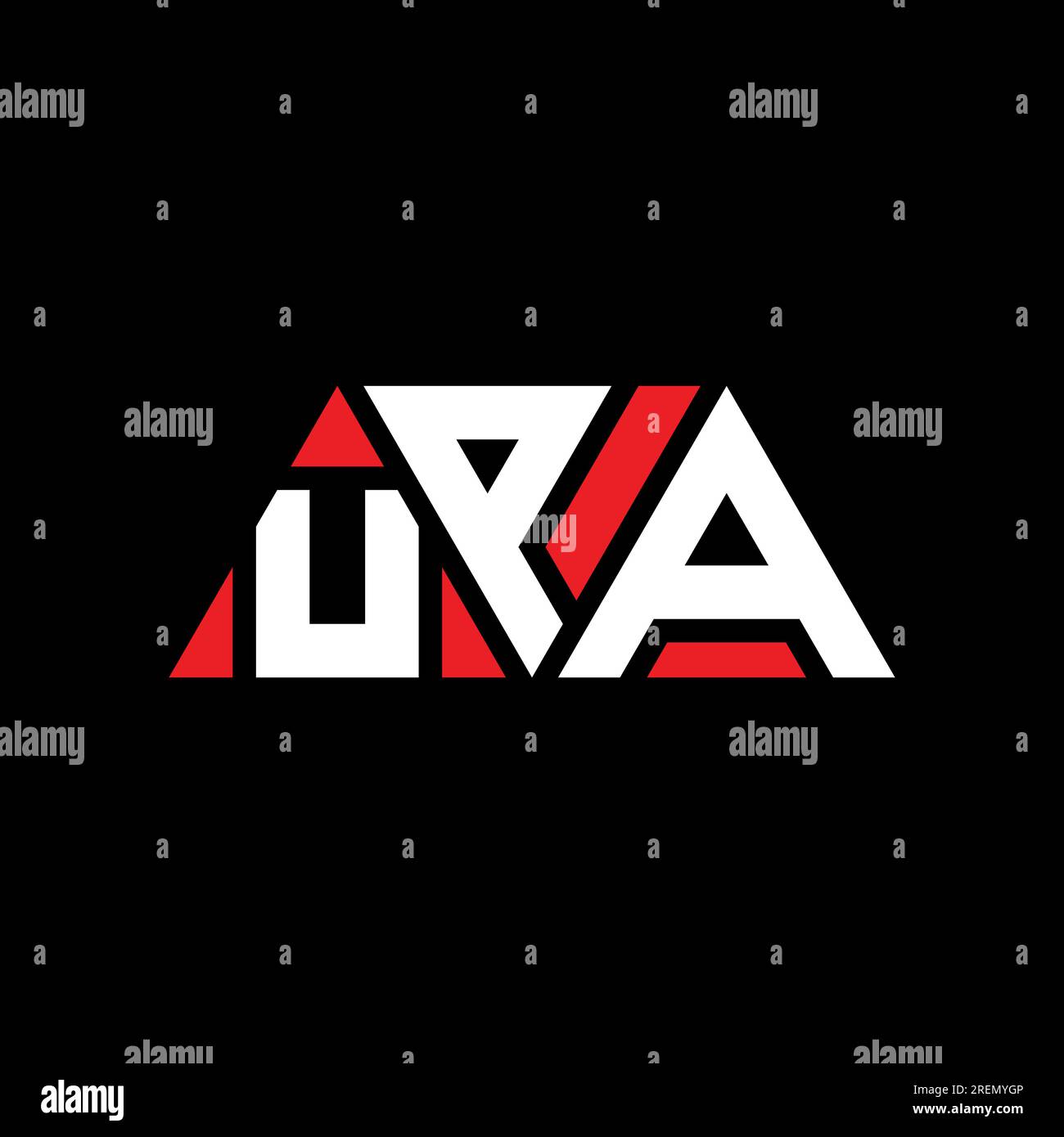 UPA triangle letter logo design with triangle shape. UPA triangle logo ...