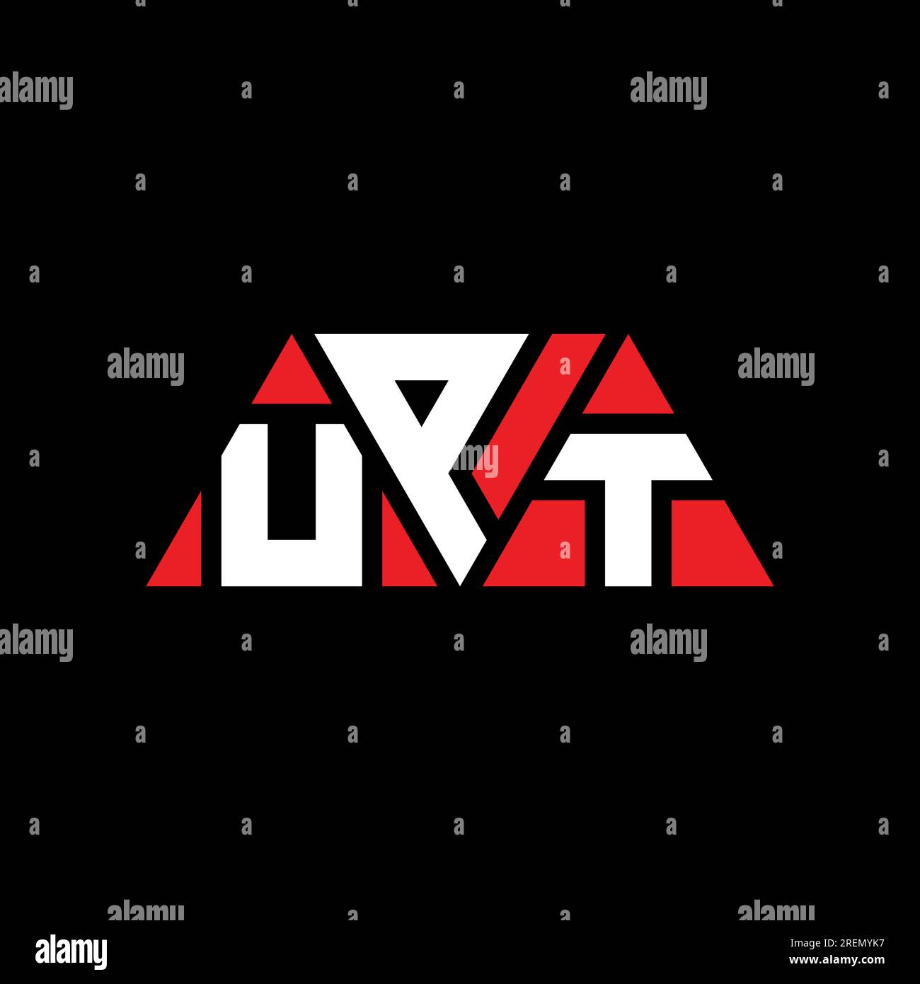 UPT triangle letter logo design with triangle shape. UPT triangle logo ...