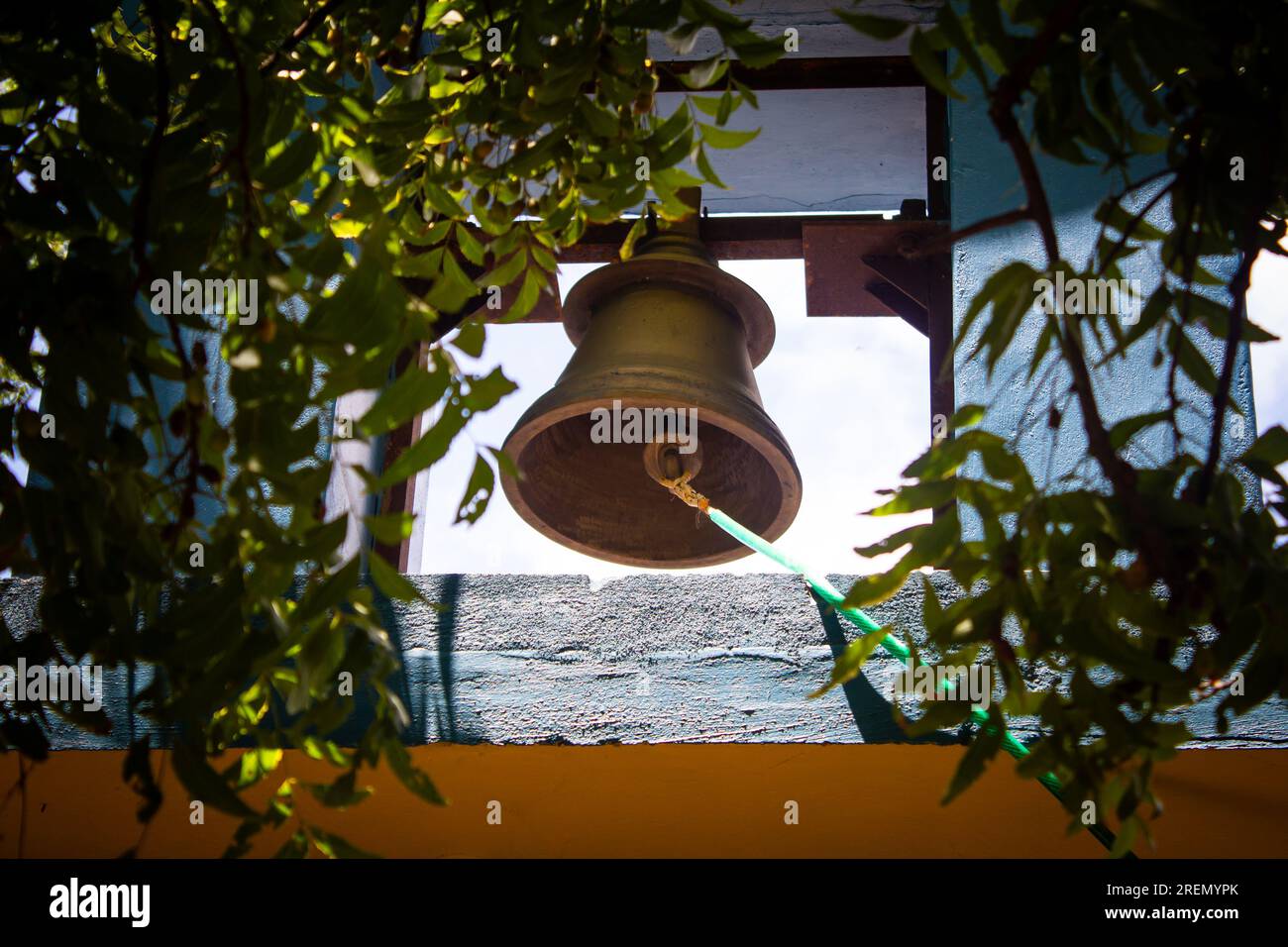 Indian spirituality bell temple hi-res stock photography and images - Alamy