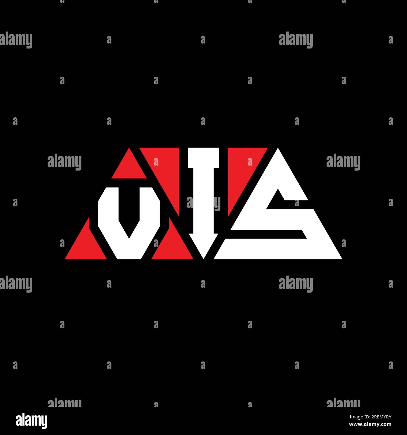 VIS triangle letter logo design with triangle shape. VIS triangle logo ...