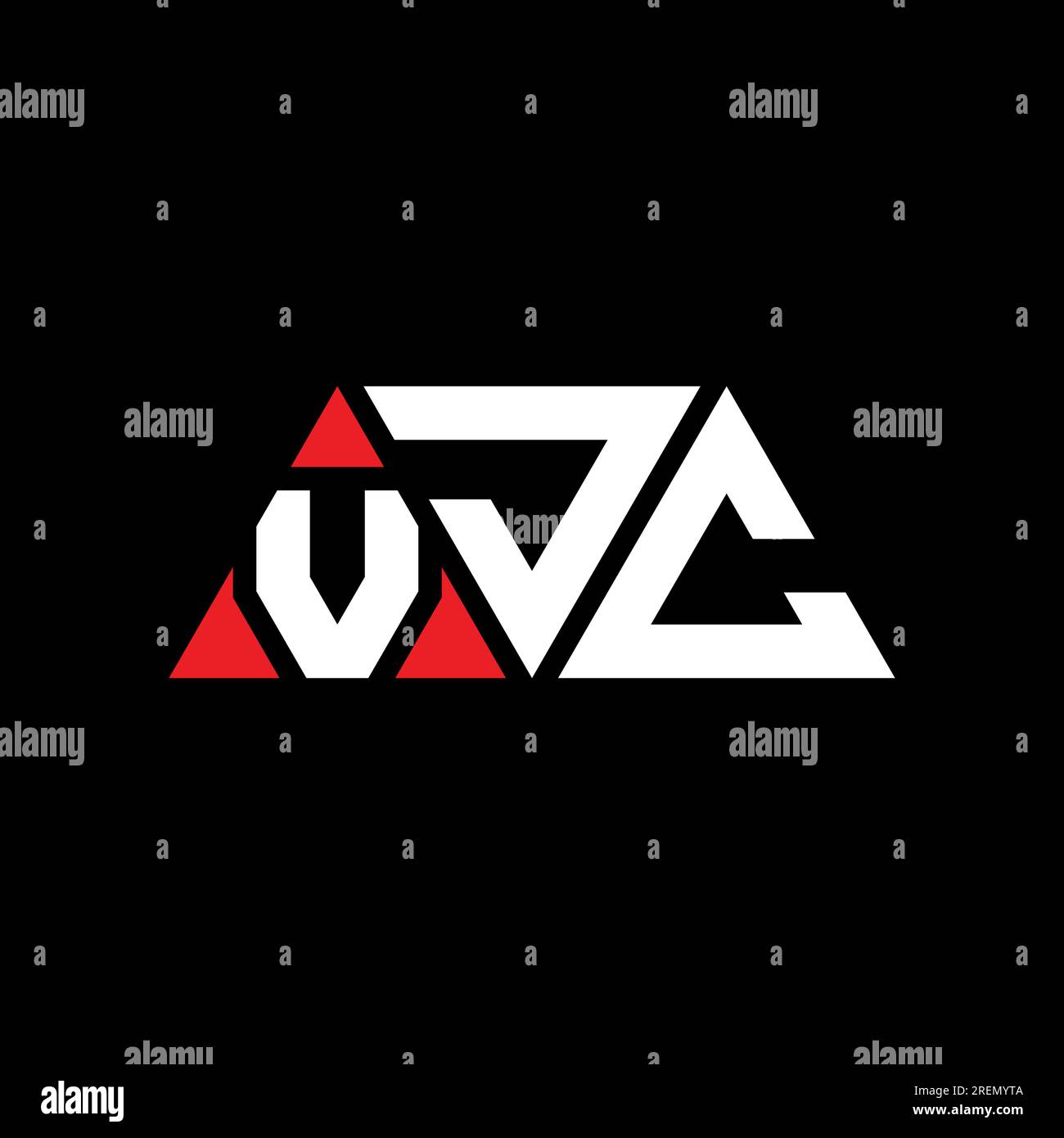 VJC triangle letter logo design with triangle shape. VJC triangle logo ...