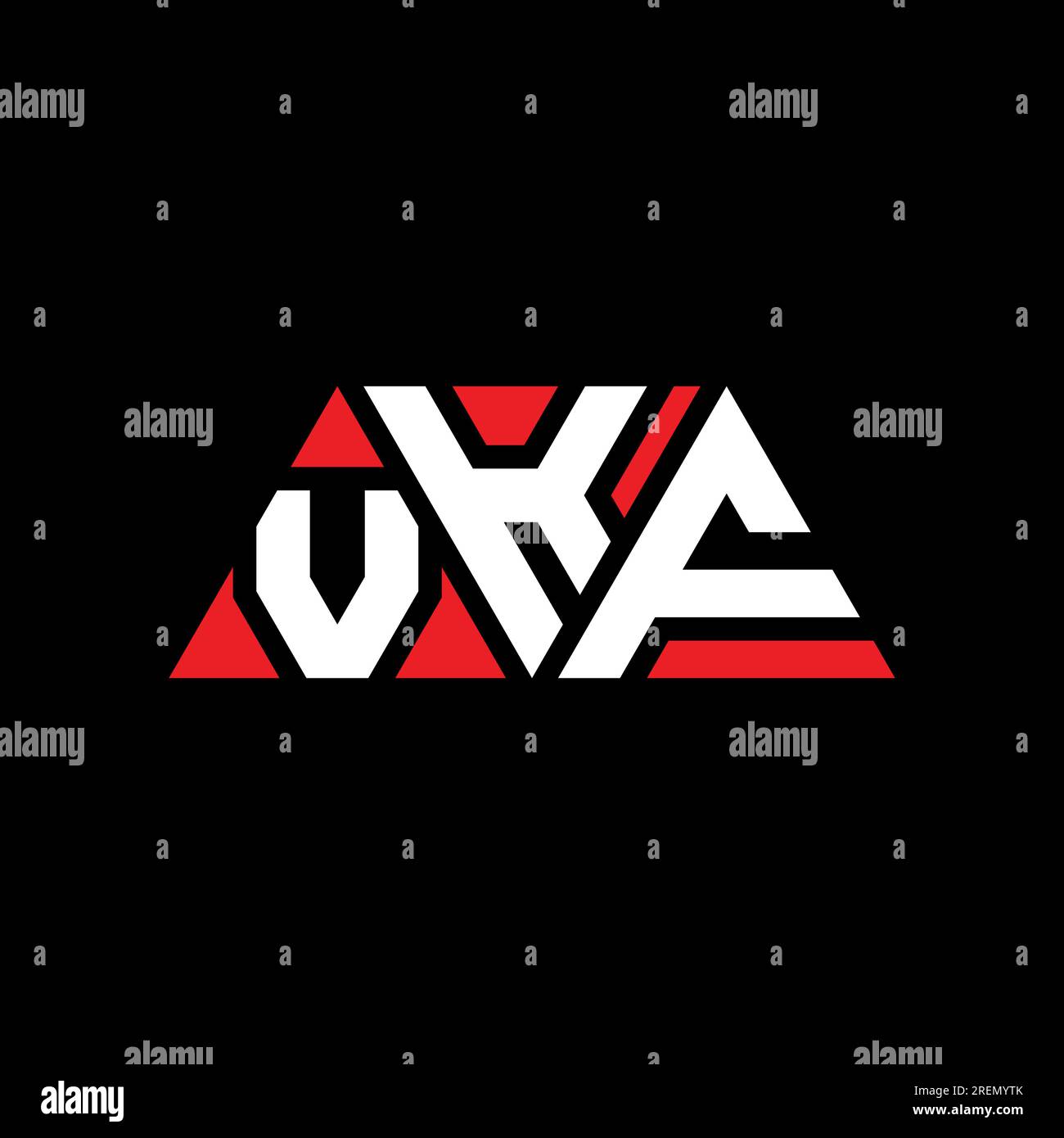 VKF triangle letter logo design with triangle shape. VKF triangle logo ...