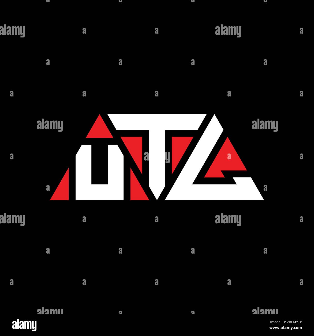 UTL triangle letter logo design with triangle shape. UTL triangle logo ...