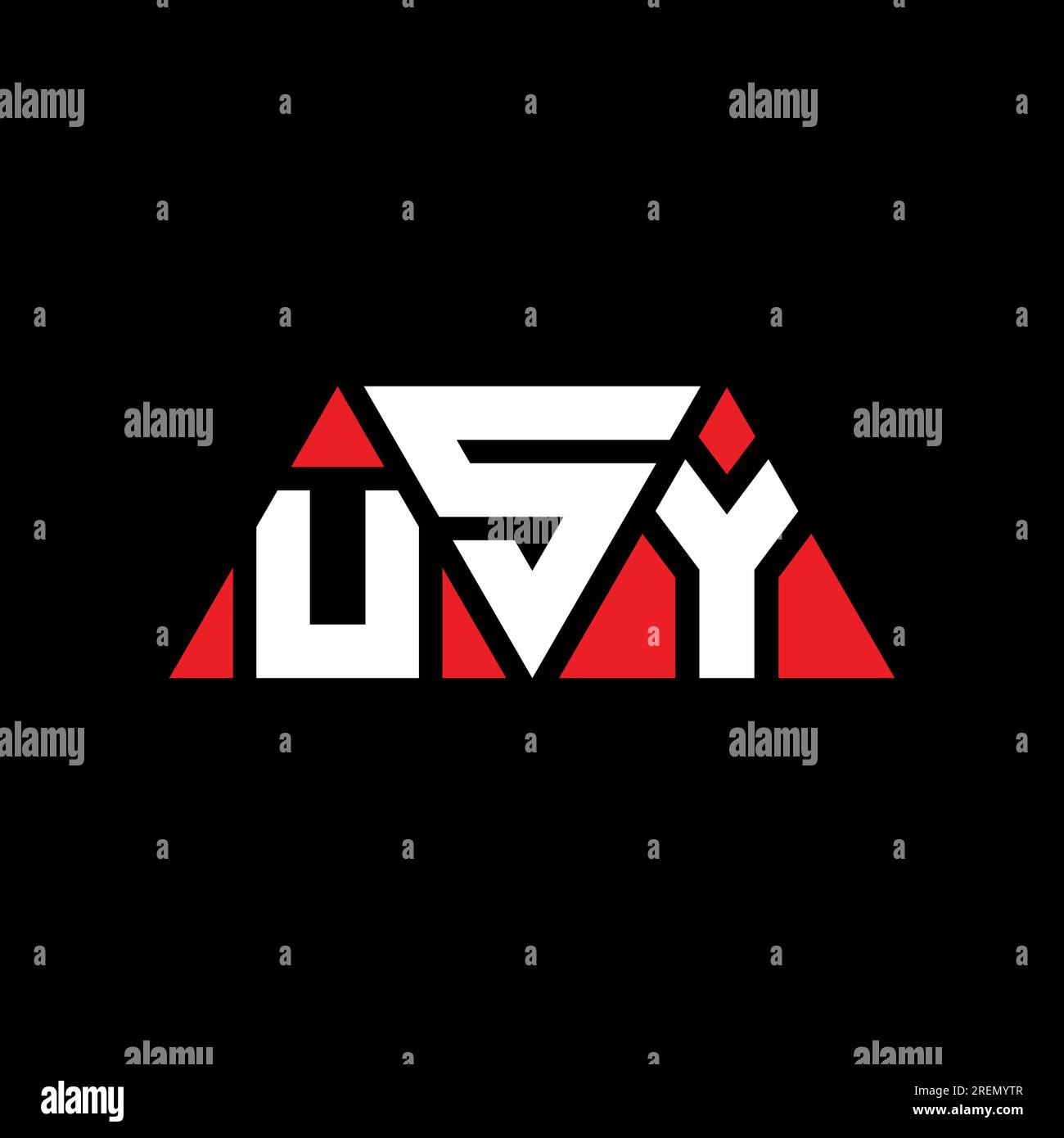 USY triangle letter logo design with triangle shape. USY triangle logo ...