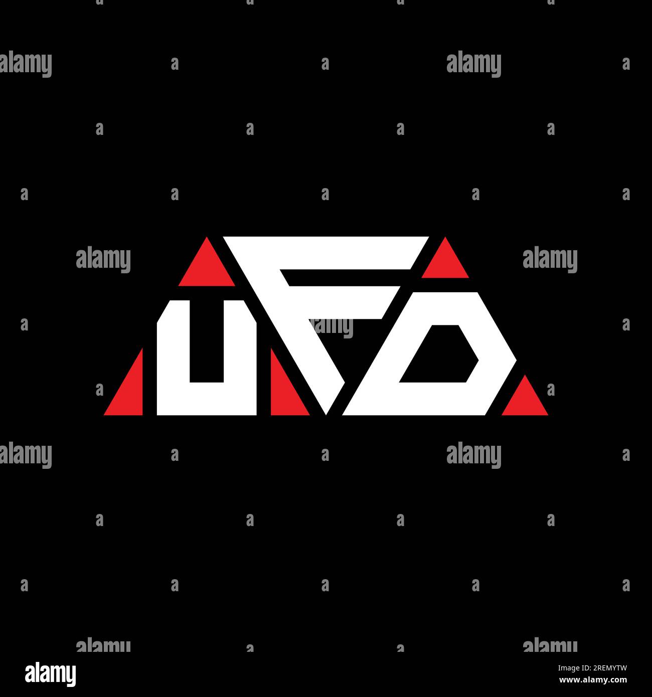 UFD triangle letter logo design with triangle shape. UFD triangle logo ...