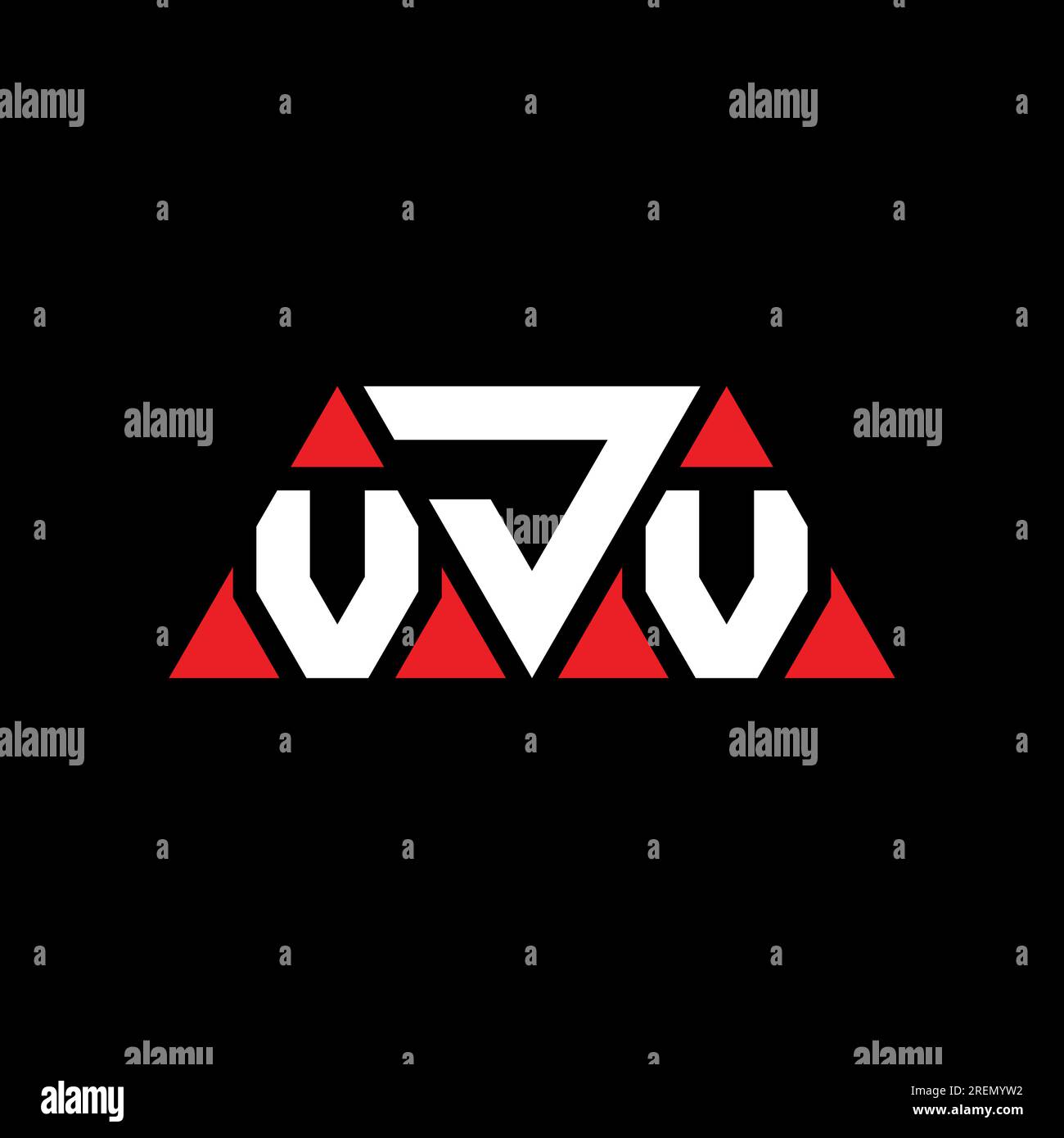 VJV triangle letter logo design with triangle shape. VJV triangle logo ...