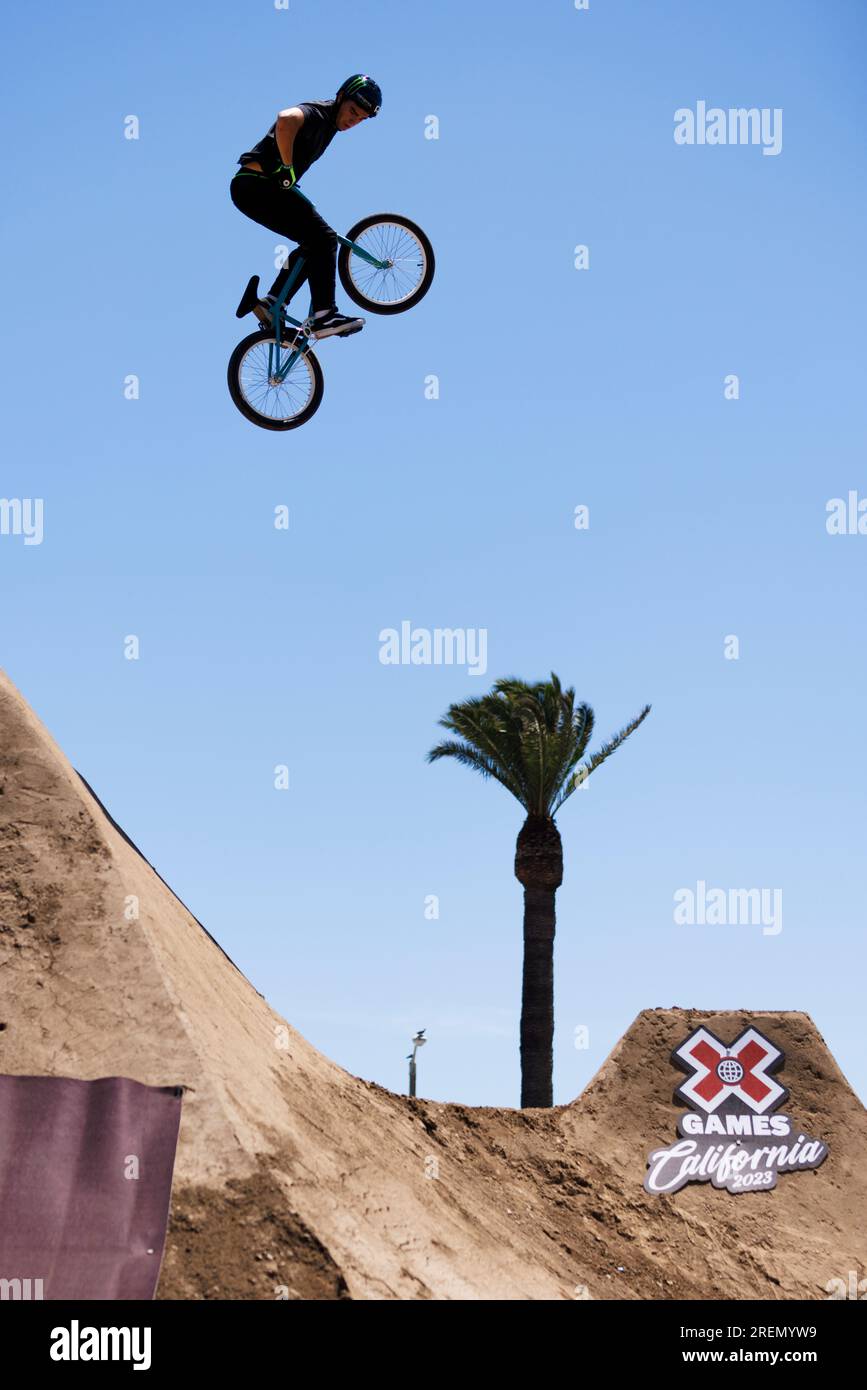 VENTURA, CA - JULY 20: Bryce Tryon competes during BMX Dirt at X Games ...