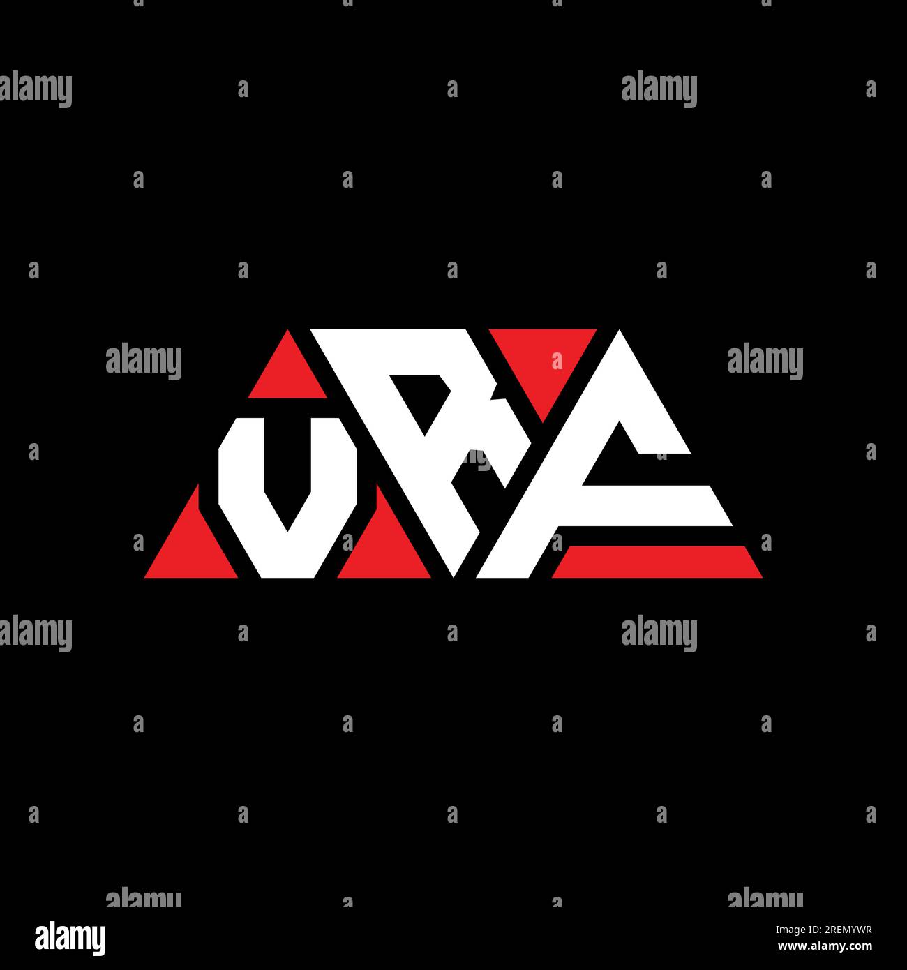 VRF triangle letter logo design with triangle shape. VRF triangle logo ...