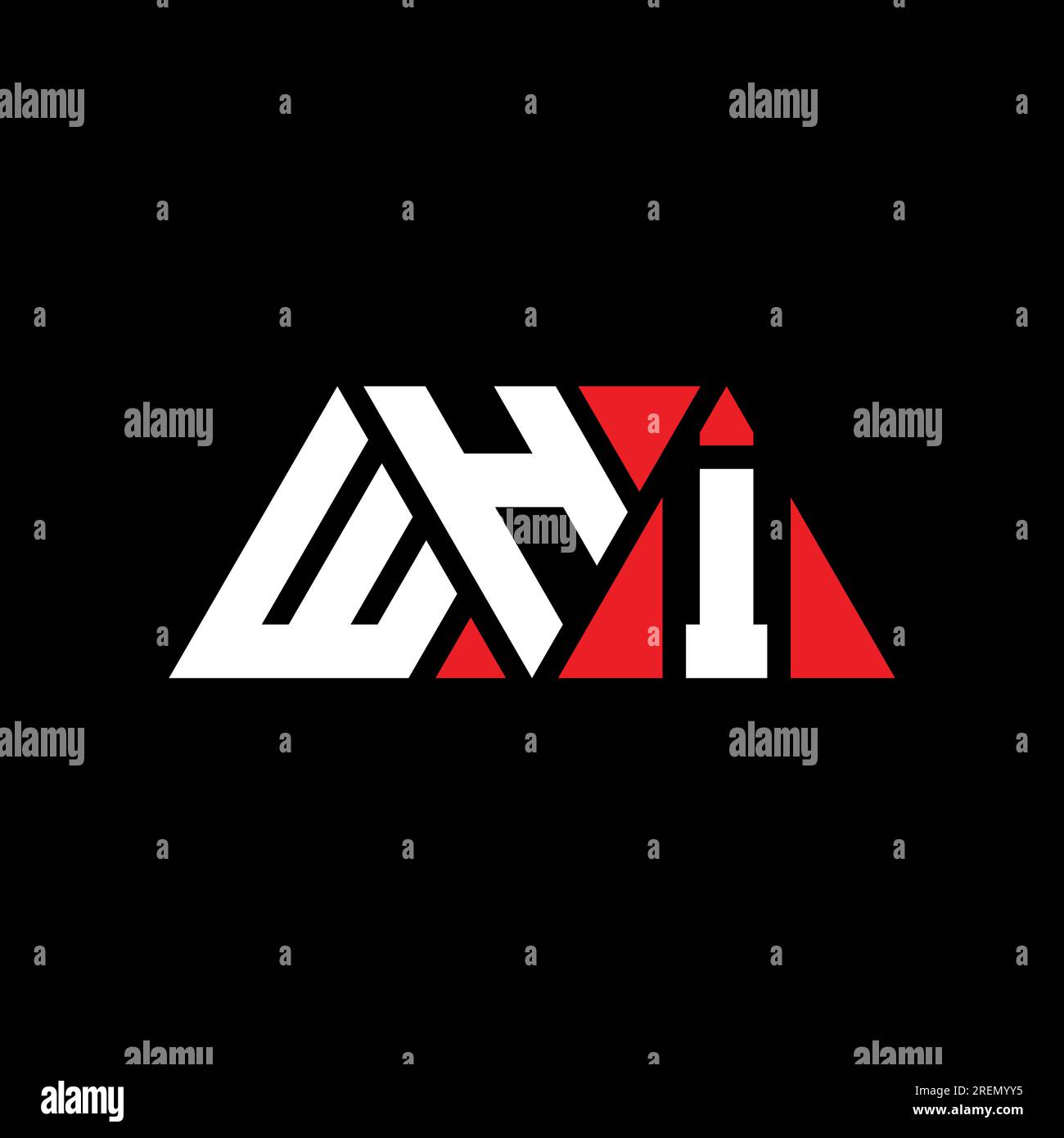 WHI triangle letter logo design with triangle shape. WHI triangle logo ...