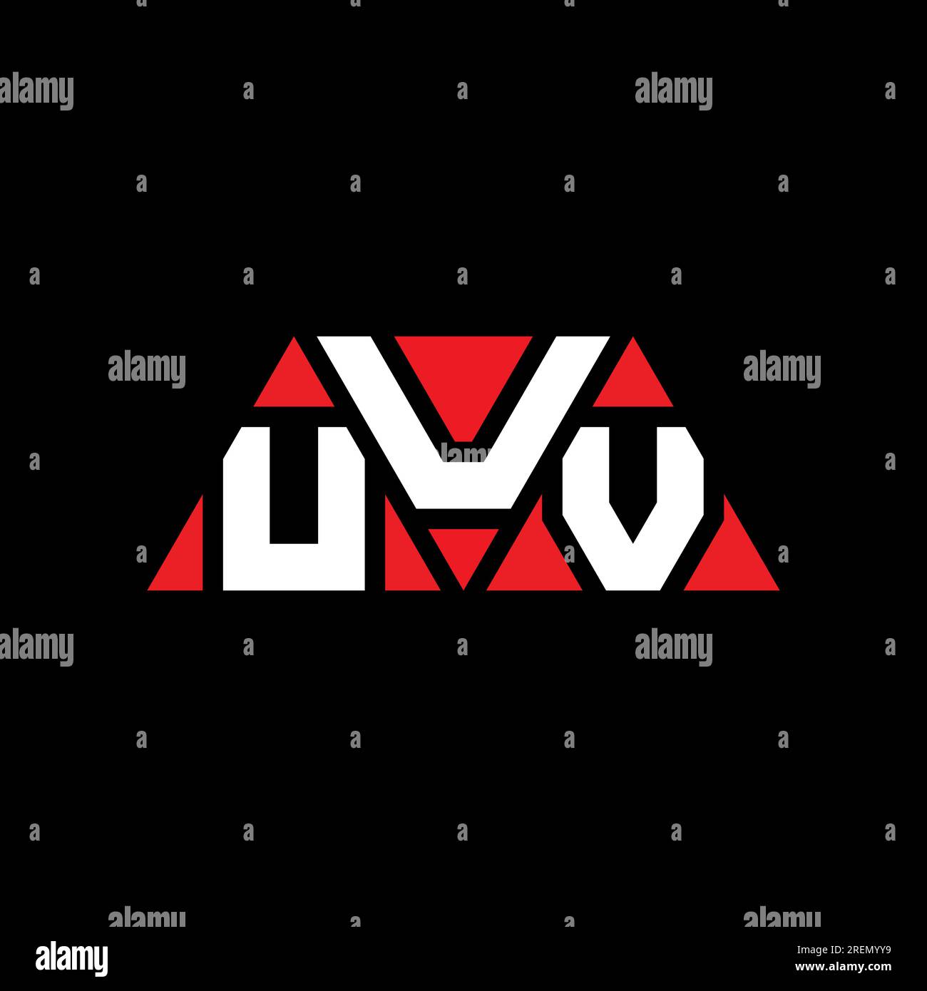 UUV triangle letter logo design with triangle shape. UUV triangle logo ...
