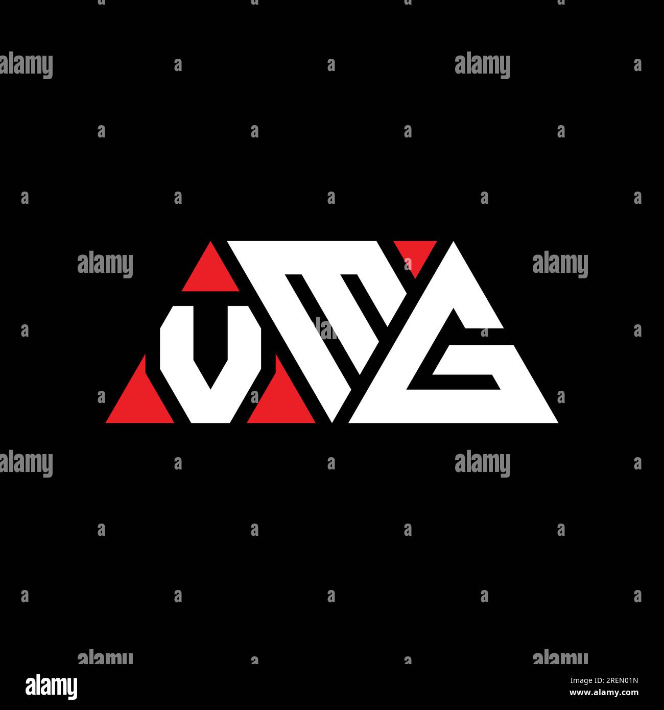 VMG triangle letter logo design with triangle shape. VMG triangle logo ...