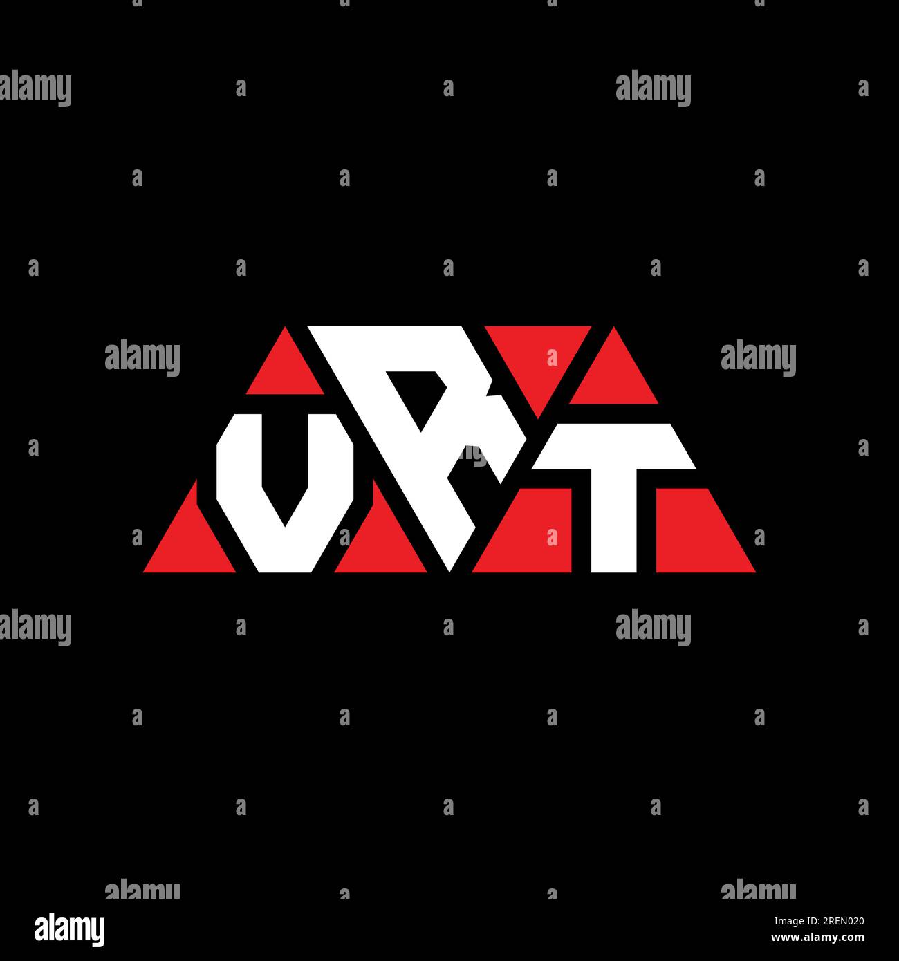 VRT triangle letter logo design with triangle shape. VRT triangle logo ...