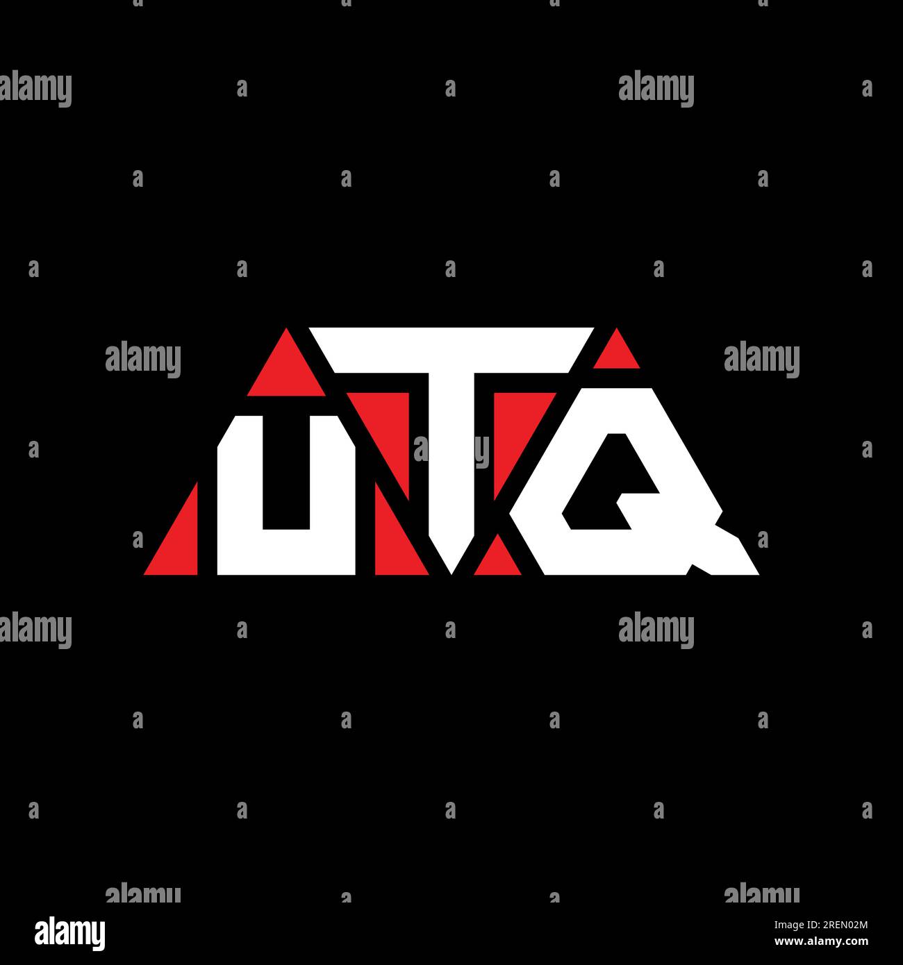 UTQ triangle letter logo design with triangle shape. UTQ triangle logo ...