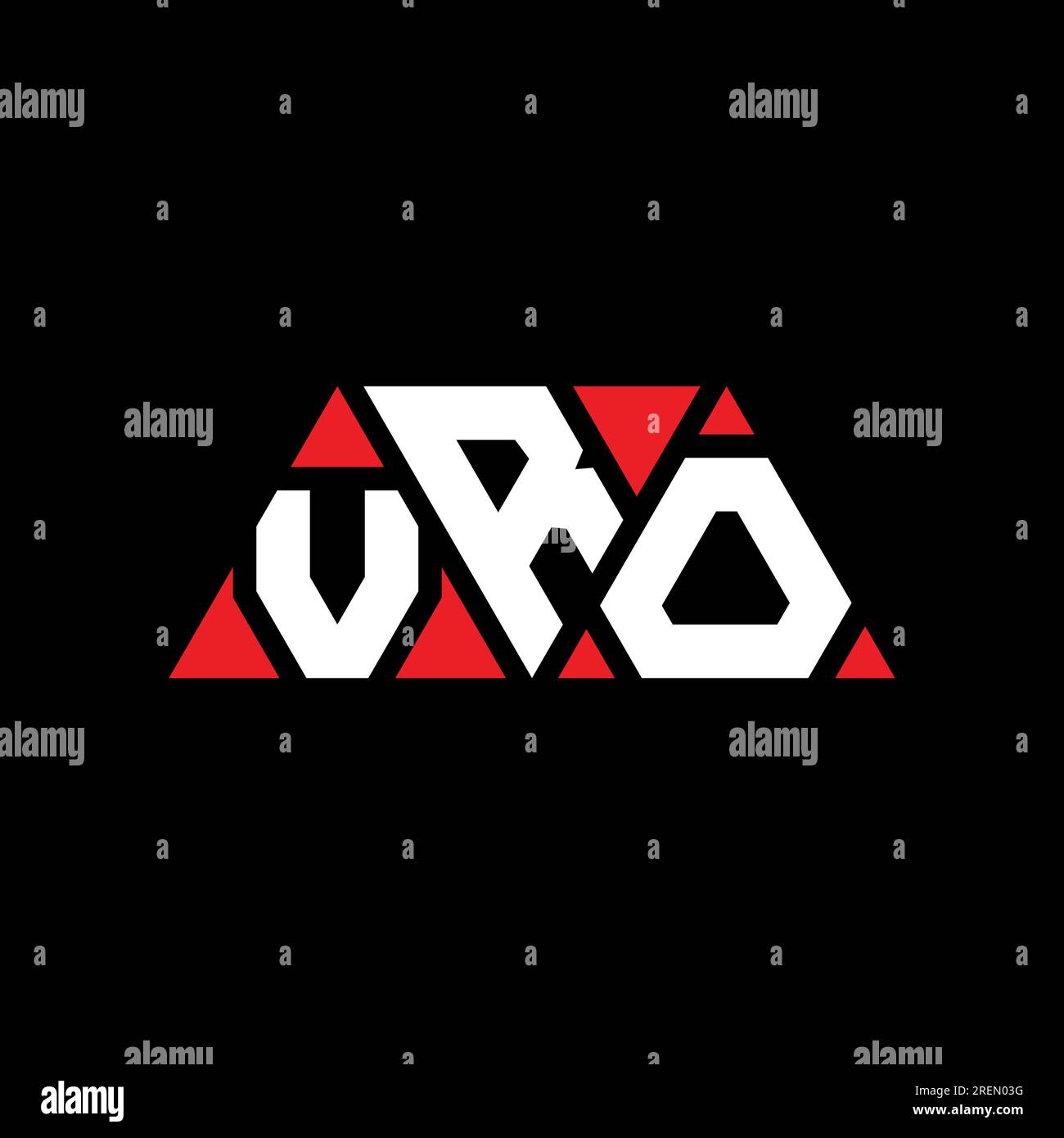 VRO triangle letter logo design with triangle shape. VRO triangle logo design monogram. VRO ...